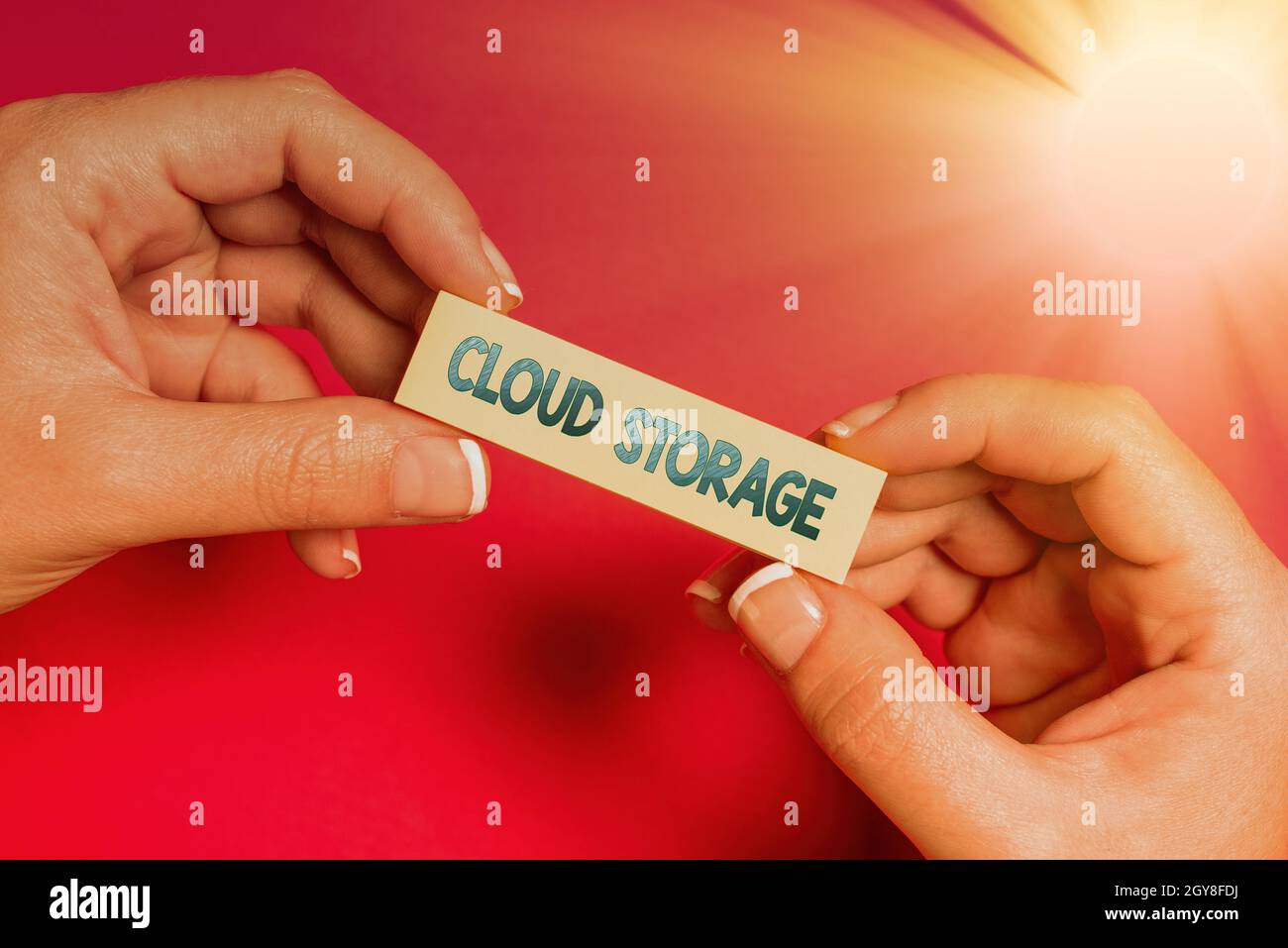 Text Caption Presenting Cloud Storage Word Written On Computing
