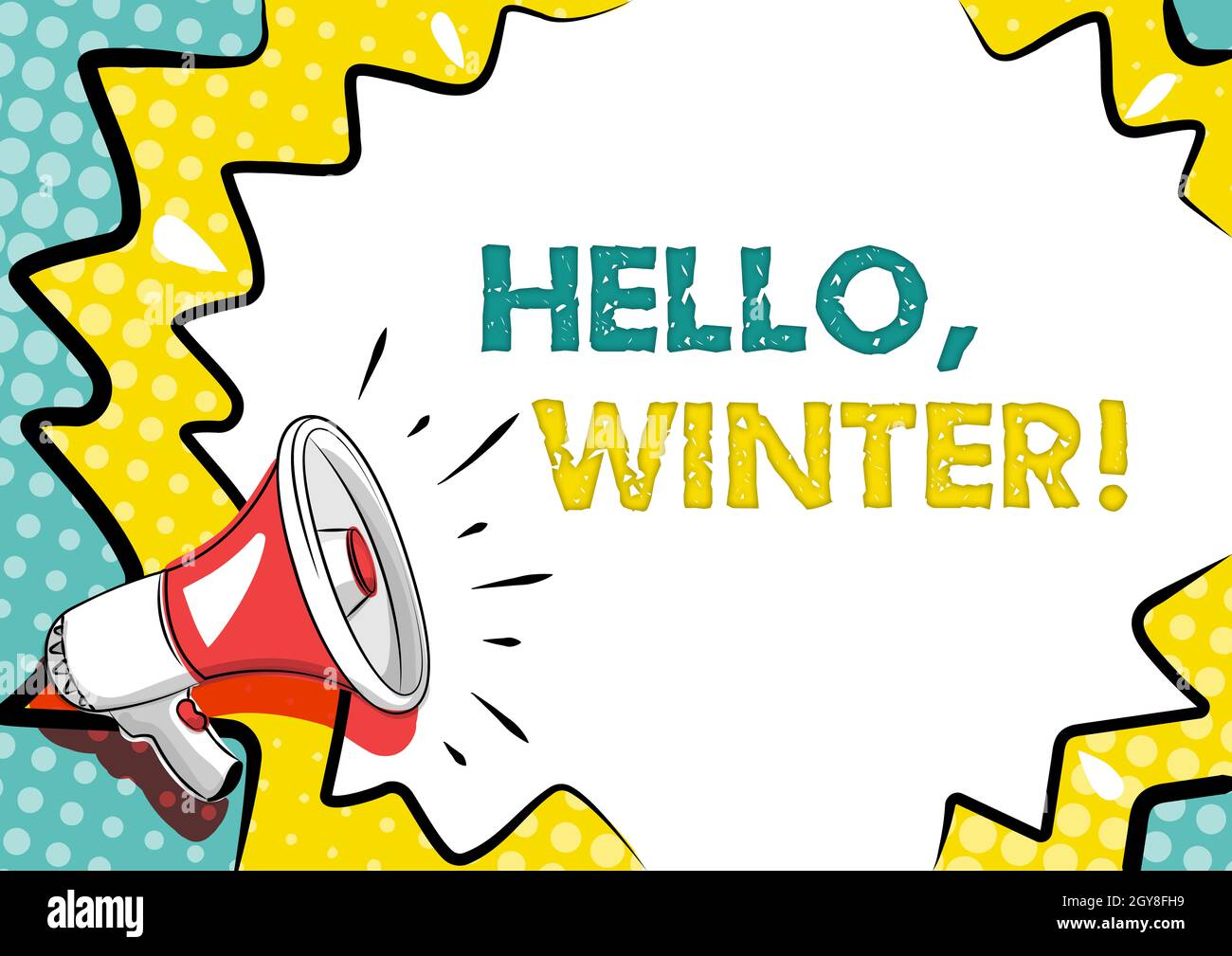 Hand writing sign Hello, Winter, Internet Concept greeting used when ...