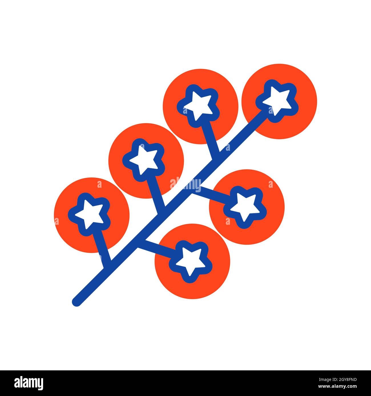 Cherry tomatoes vector glyph icon. Barbecue and bbq grill sign ...