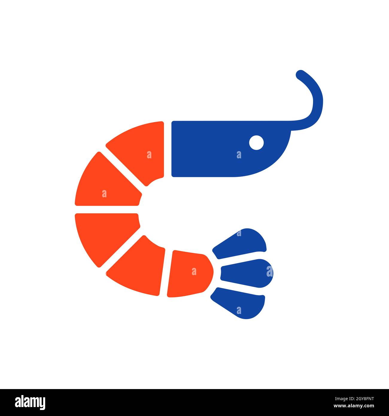 Shrimp vector seafood glyph icon. Fast food sign. Graph symbol for ...
