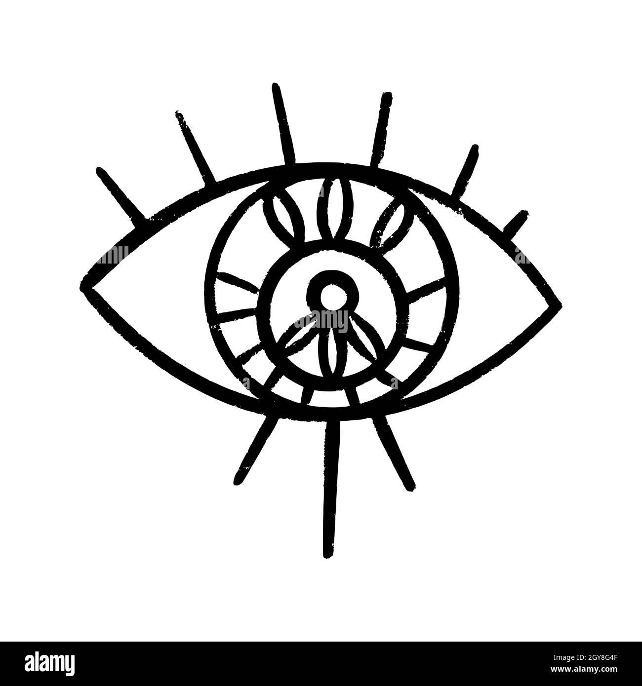 Evil Eye Hand Drawing