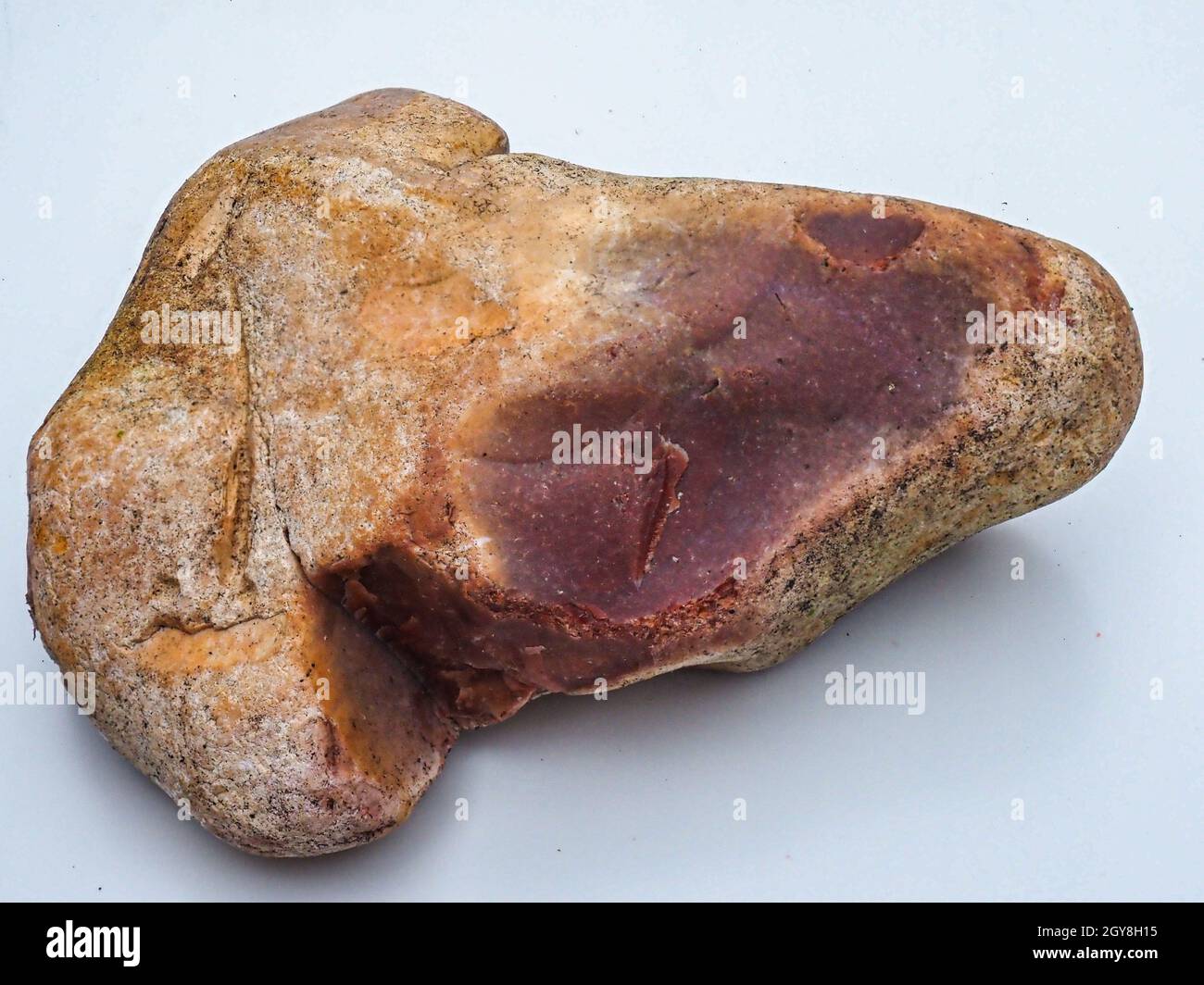 single stone inin brown colours in the sun Stock Photo - Alamy