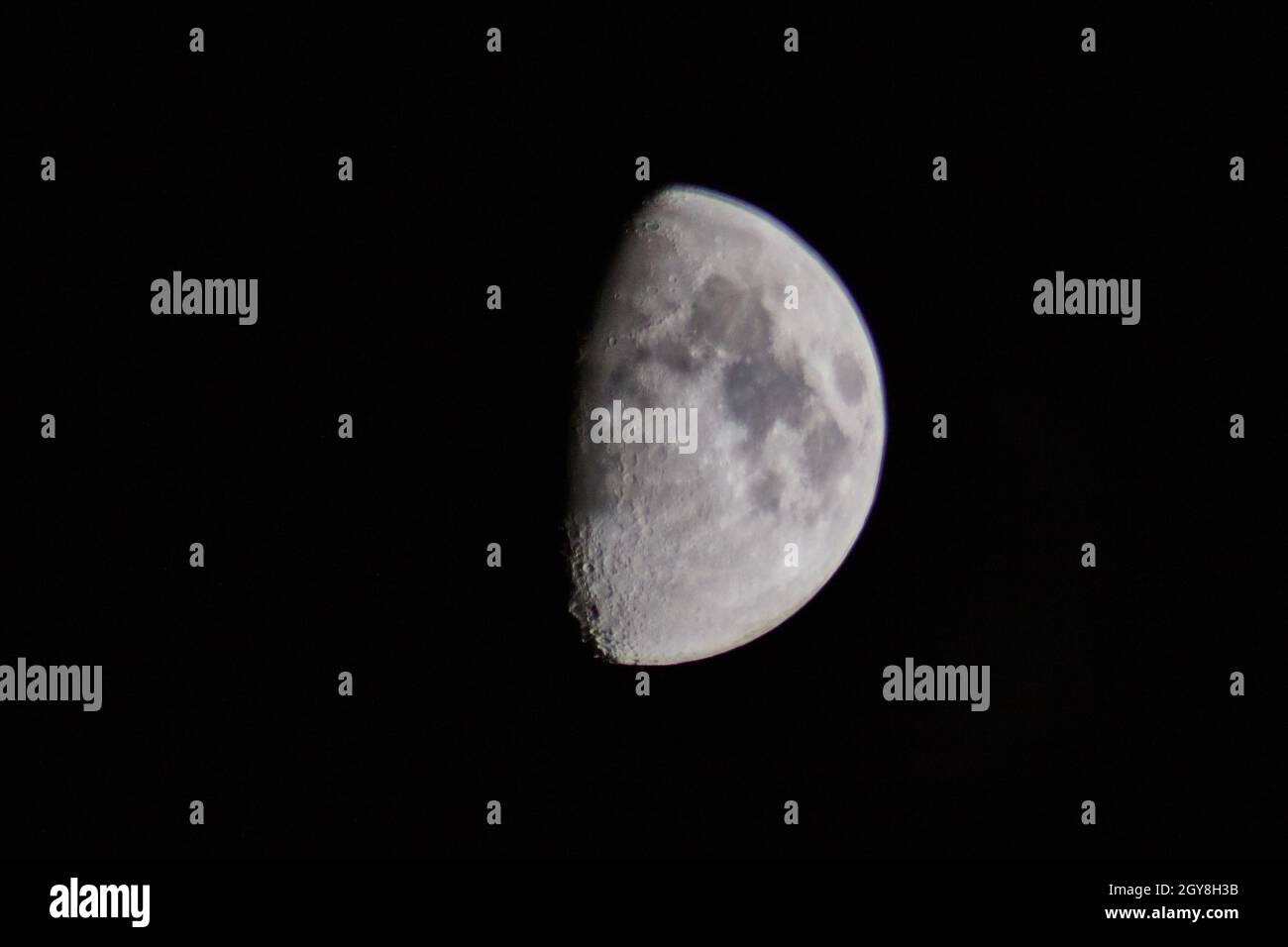 Half-moon at night Stock Photo - Alamy