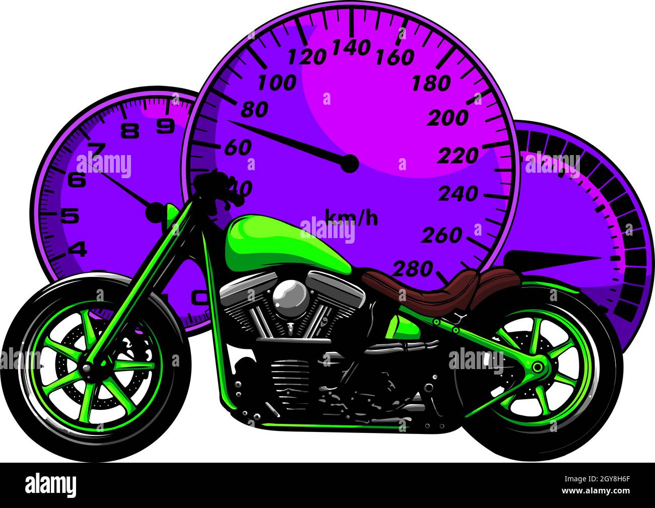 Black background speedometer bike Cut Out Stock Images & Pictures - Alamy