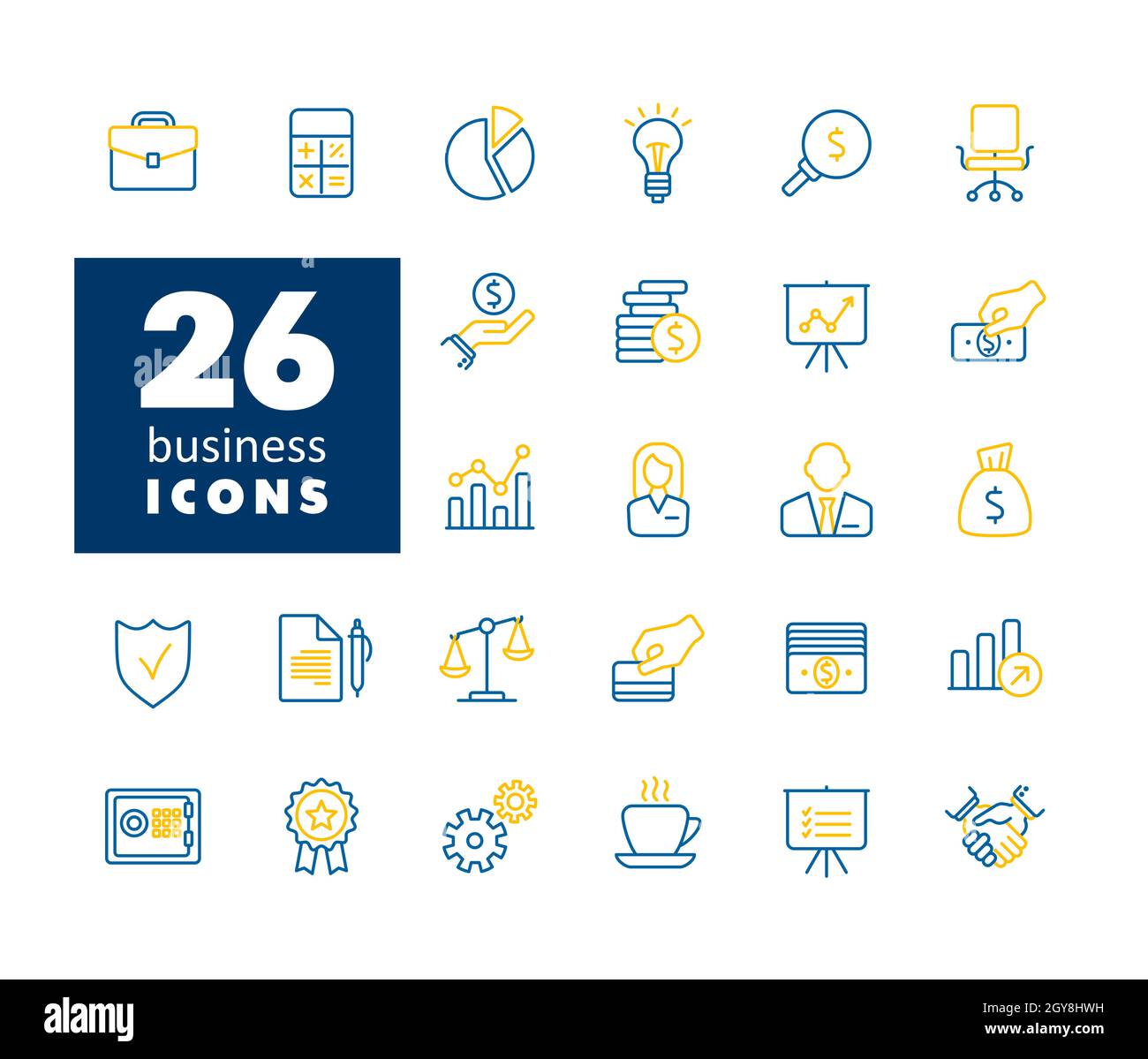 Business and finance web outline icon set. Graph symbol for your web ...