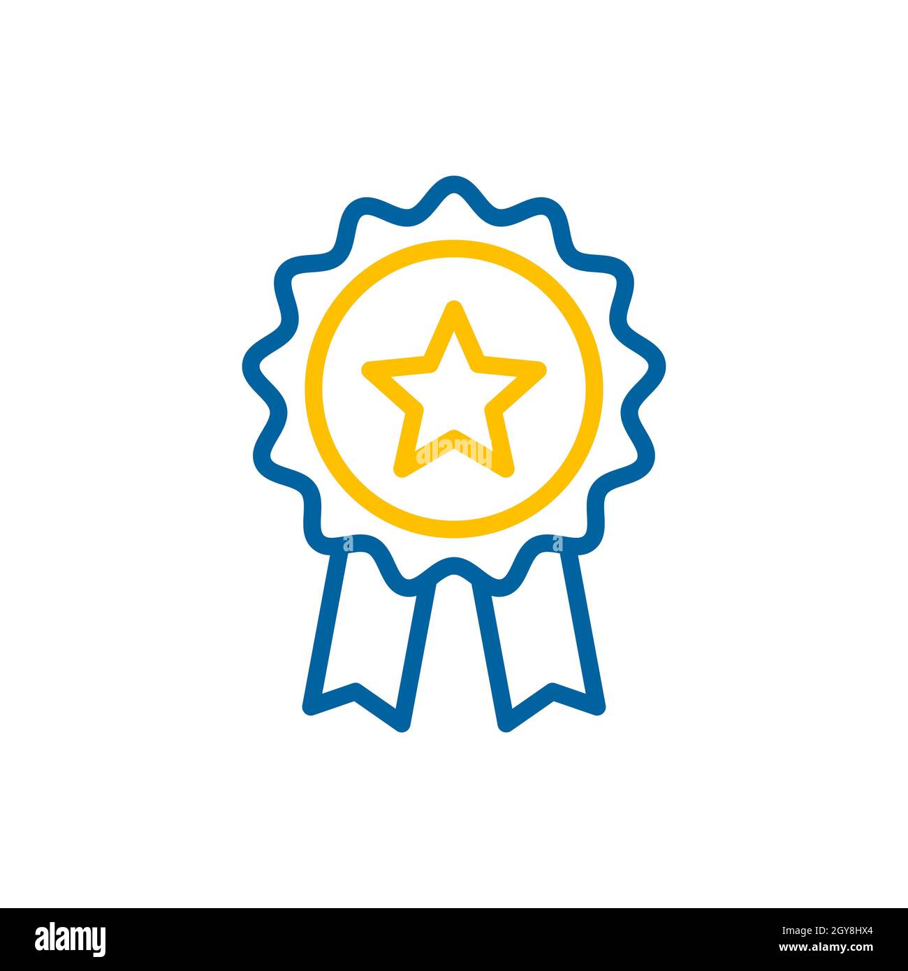 Badge icon in trendy outline. Award. Finances sign. Graph symbol for ...