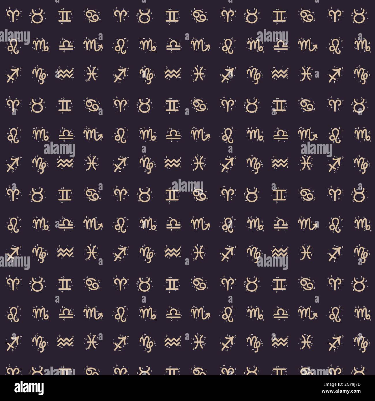 Seamless pattern, signs of the zodiac - Vector illustration Stock Photo ...