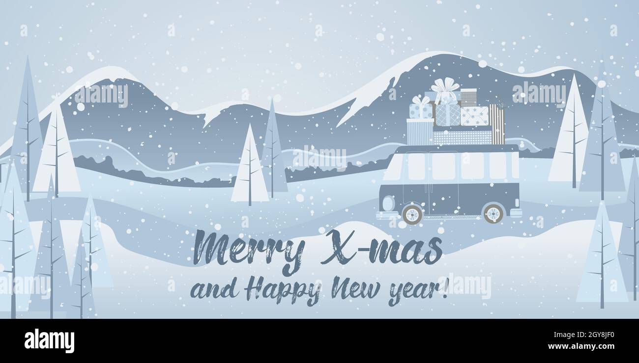 Horizontal snowing Stock Vector Images - Alamy