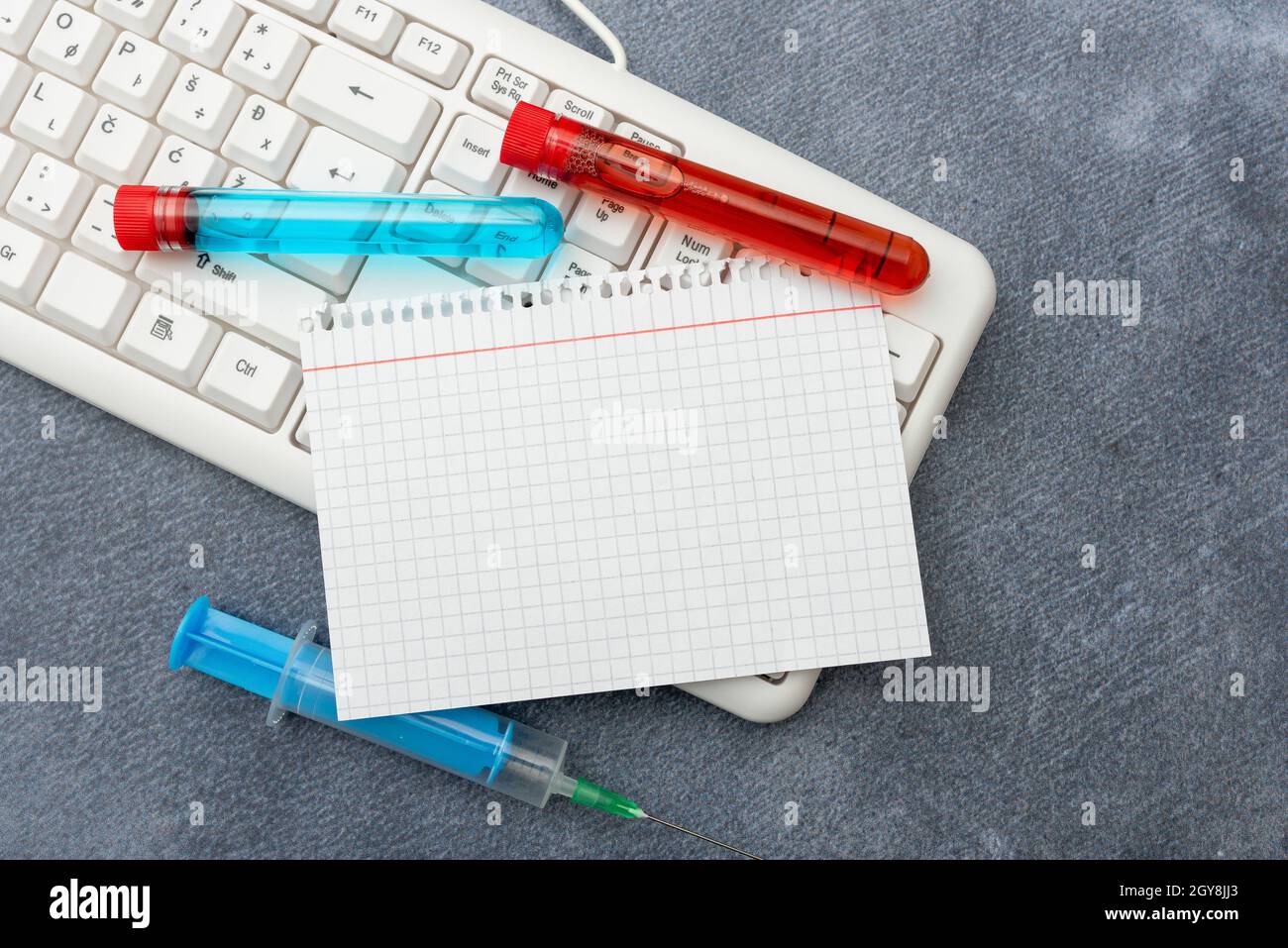 Typing Medical Notes Scientific Studies And Treatment Plans Stock Photo ...