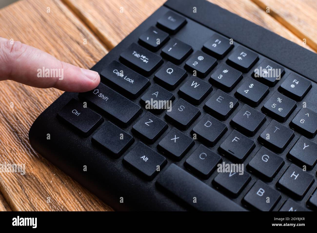 Hands Pointing Pressing Computer Keyboard Keys Typewriting New Ideas ...