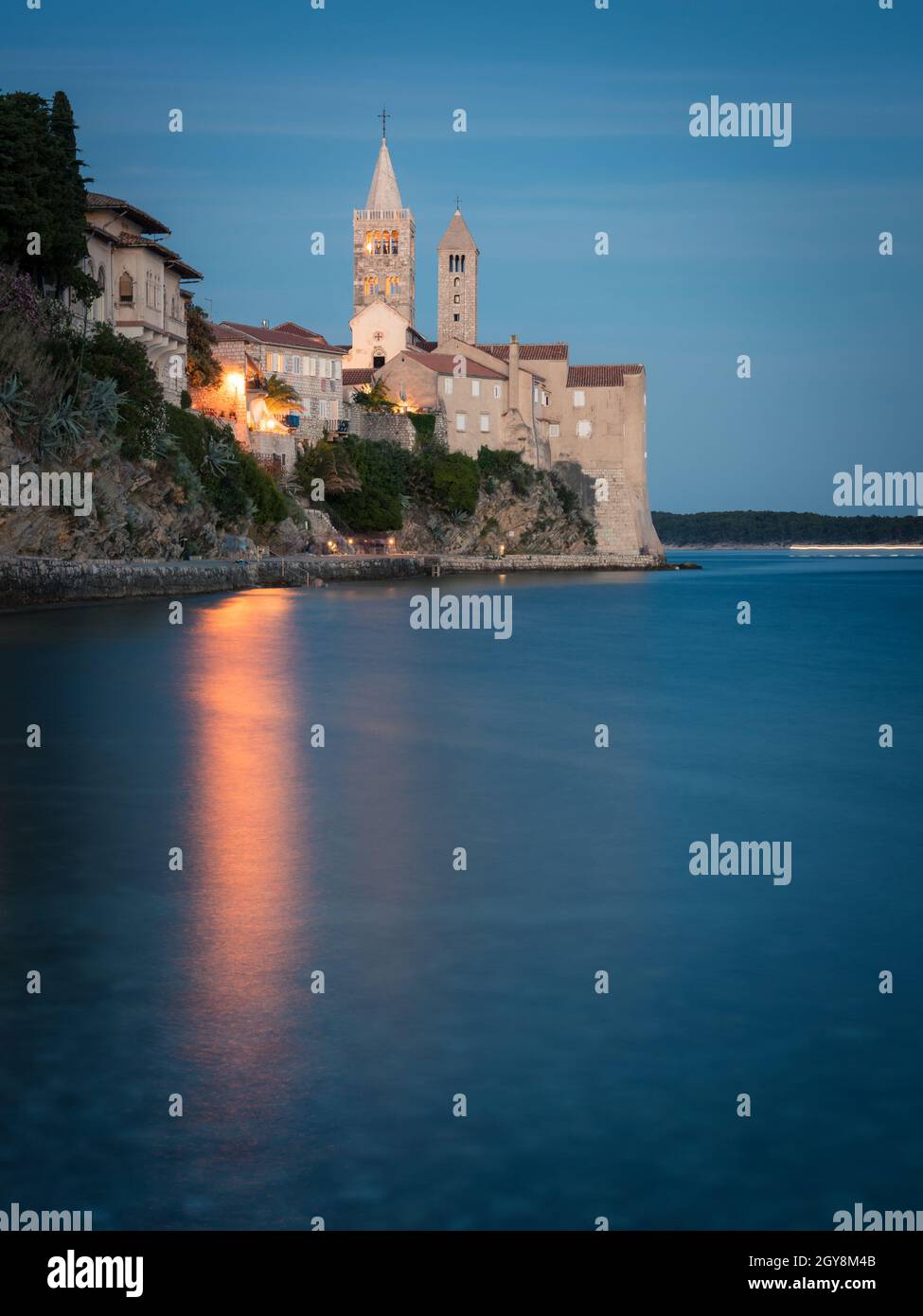 Monastery and church bell at city of rab croatia Stock Photo - Alamy