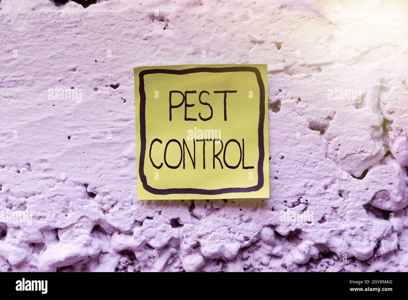 Sign displaying Pest Control, Business idea Killing destructive insects ...