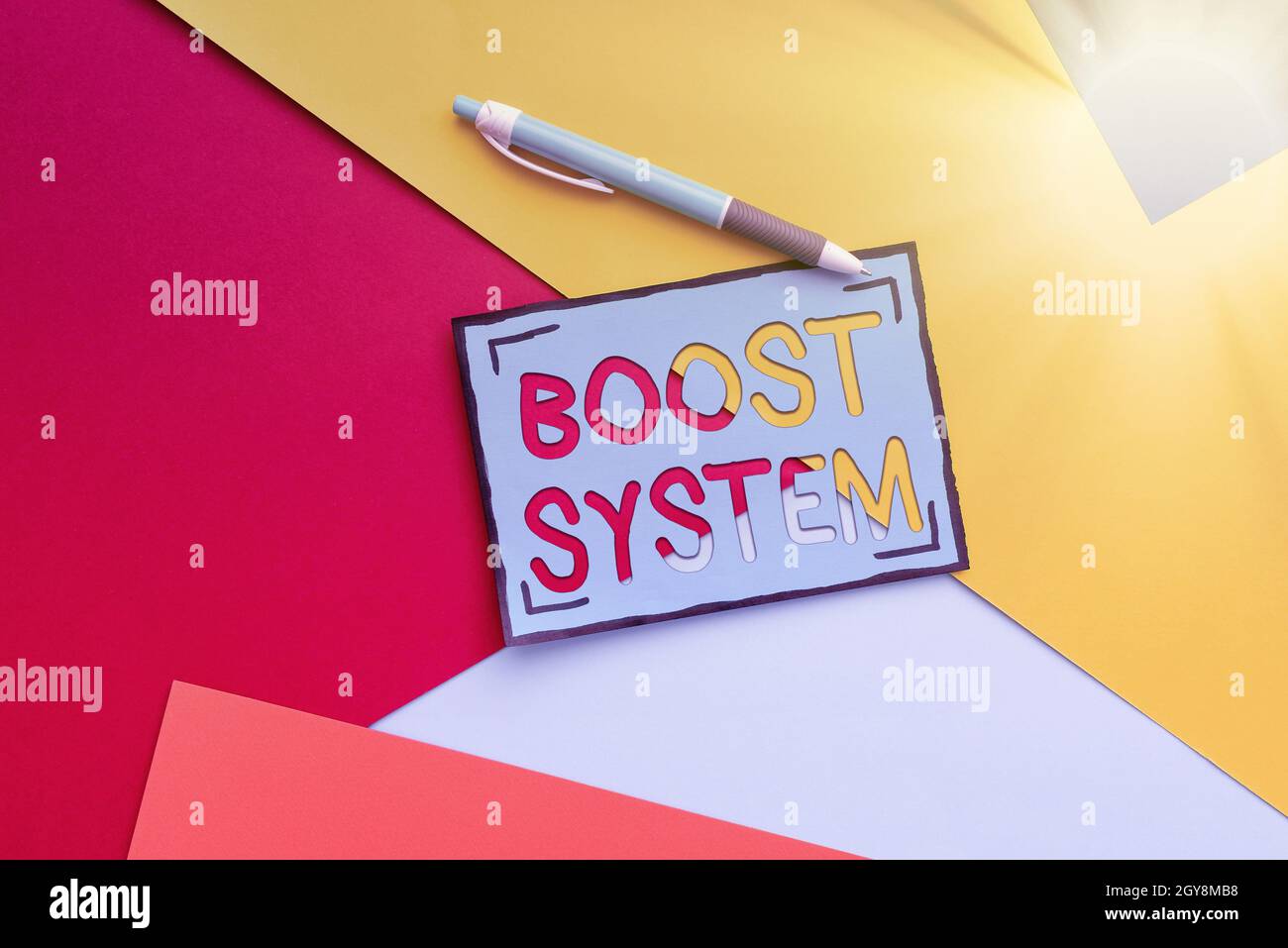 Conceptual display Boost System, Concept meaning Rejuvenate Upgrade ...