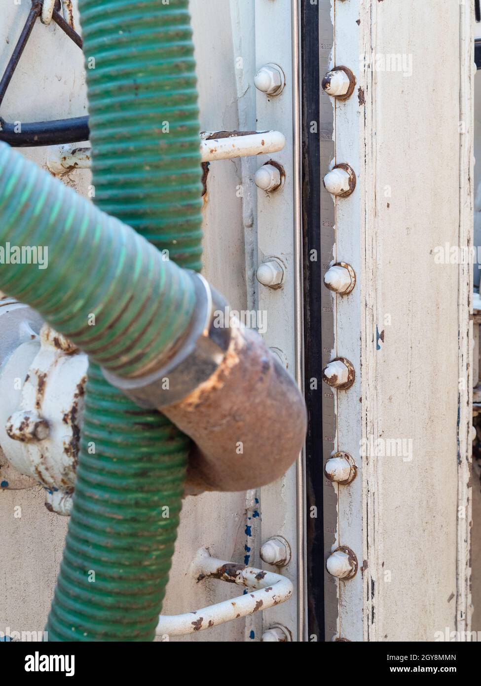 measuring scale of cesspool emptying machine closeup Stock Photo - Alamy
