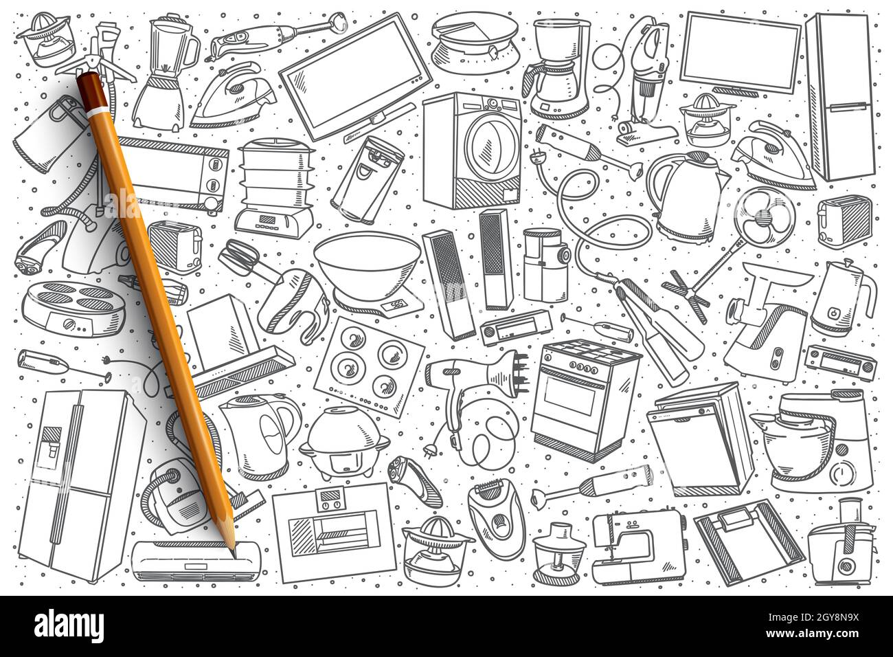 Vector hand drawn razor Cut Out Stock Images & Pictures - Alamy