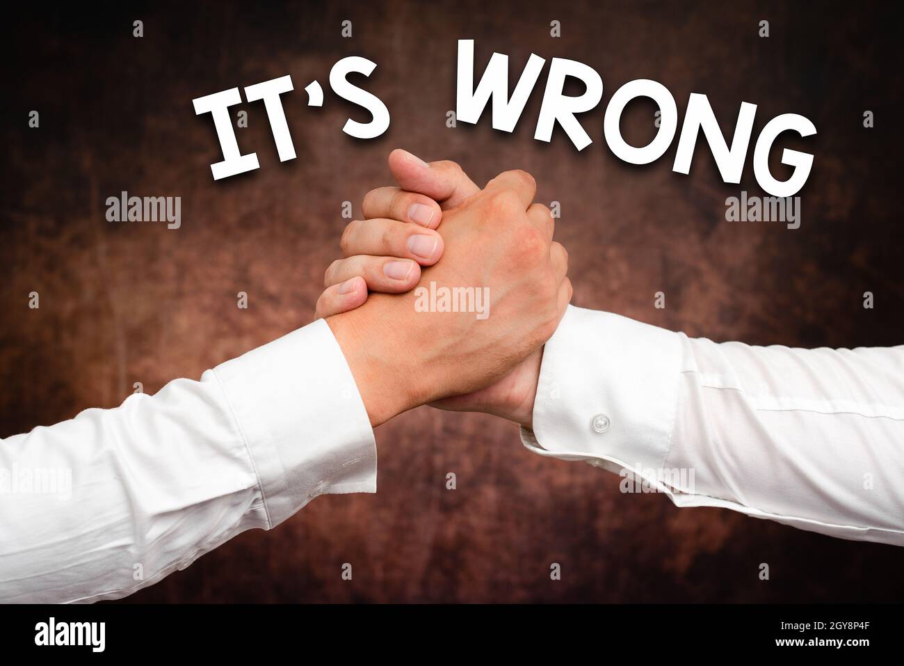 Hand writing sign Its Wrong, Business concept the reaction of the wrong ...