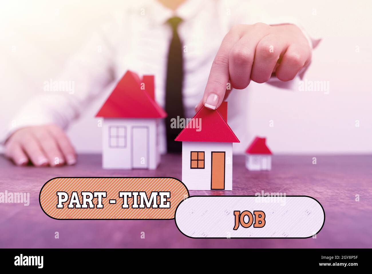 Hand writing sign Part time Job, Business idea employment marked by ...