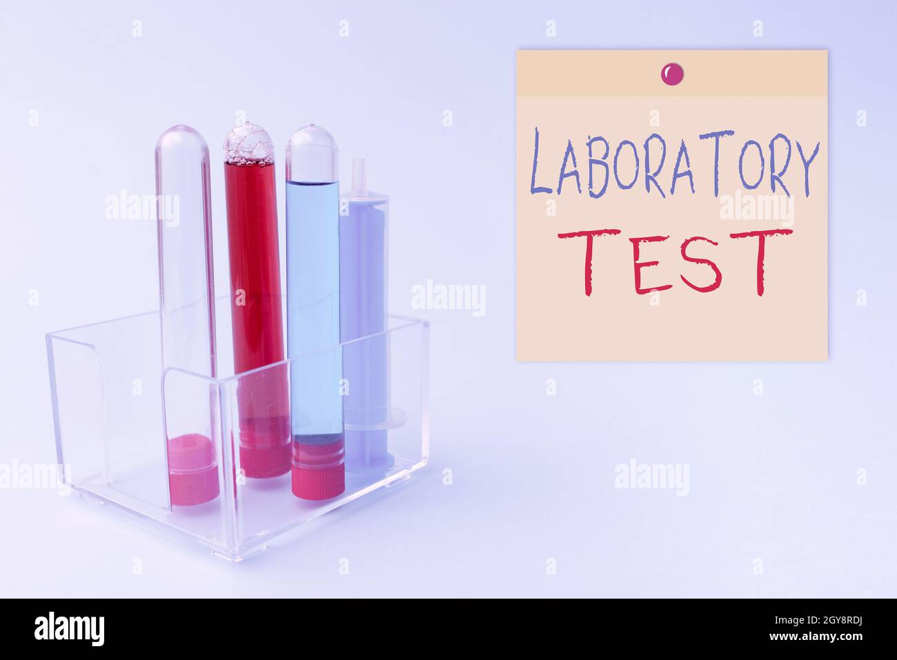 Hand writing sign Laboratory Test, Business approach Determination of a ...