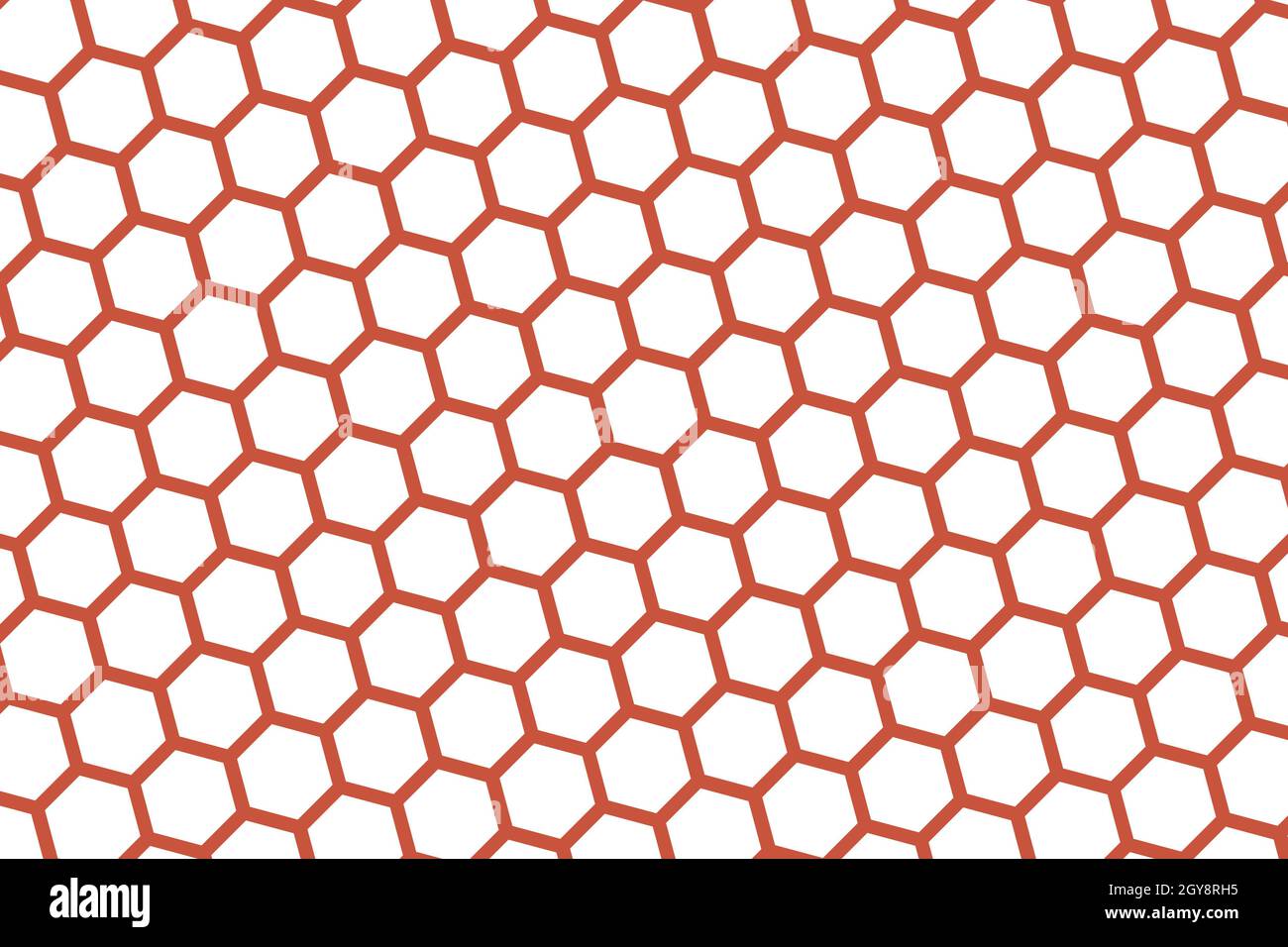 Illustration of a red geometrical honeycomb pattern Stock Photo - Alamy