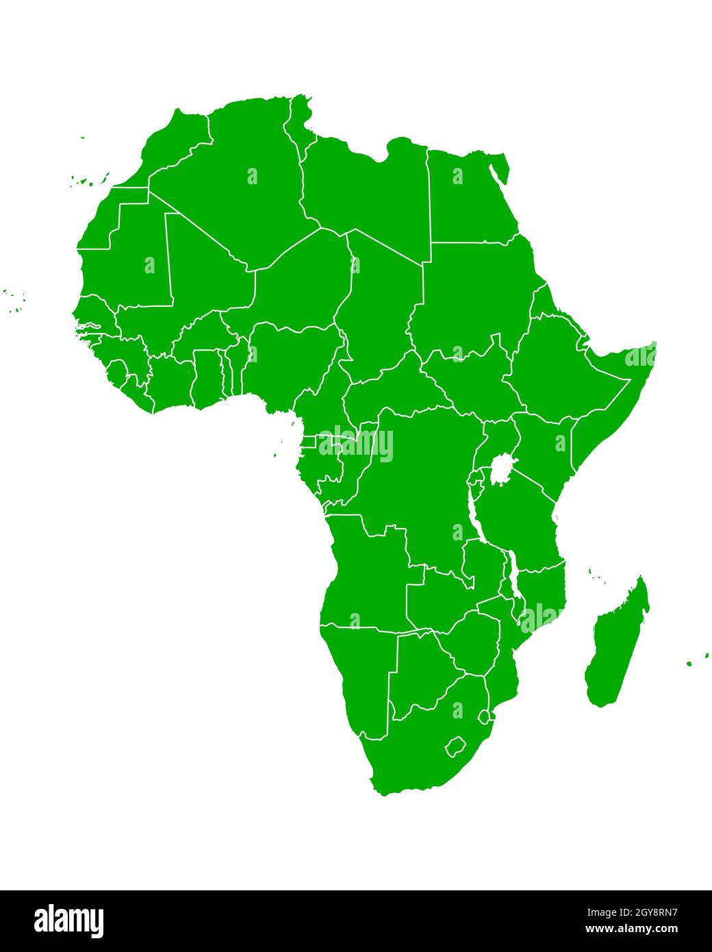 Map of Africa Stock Photo - Alamy