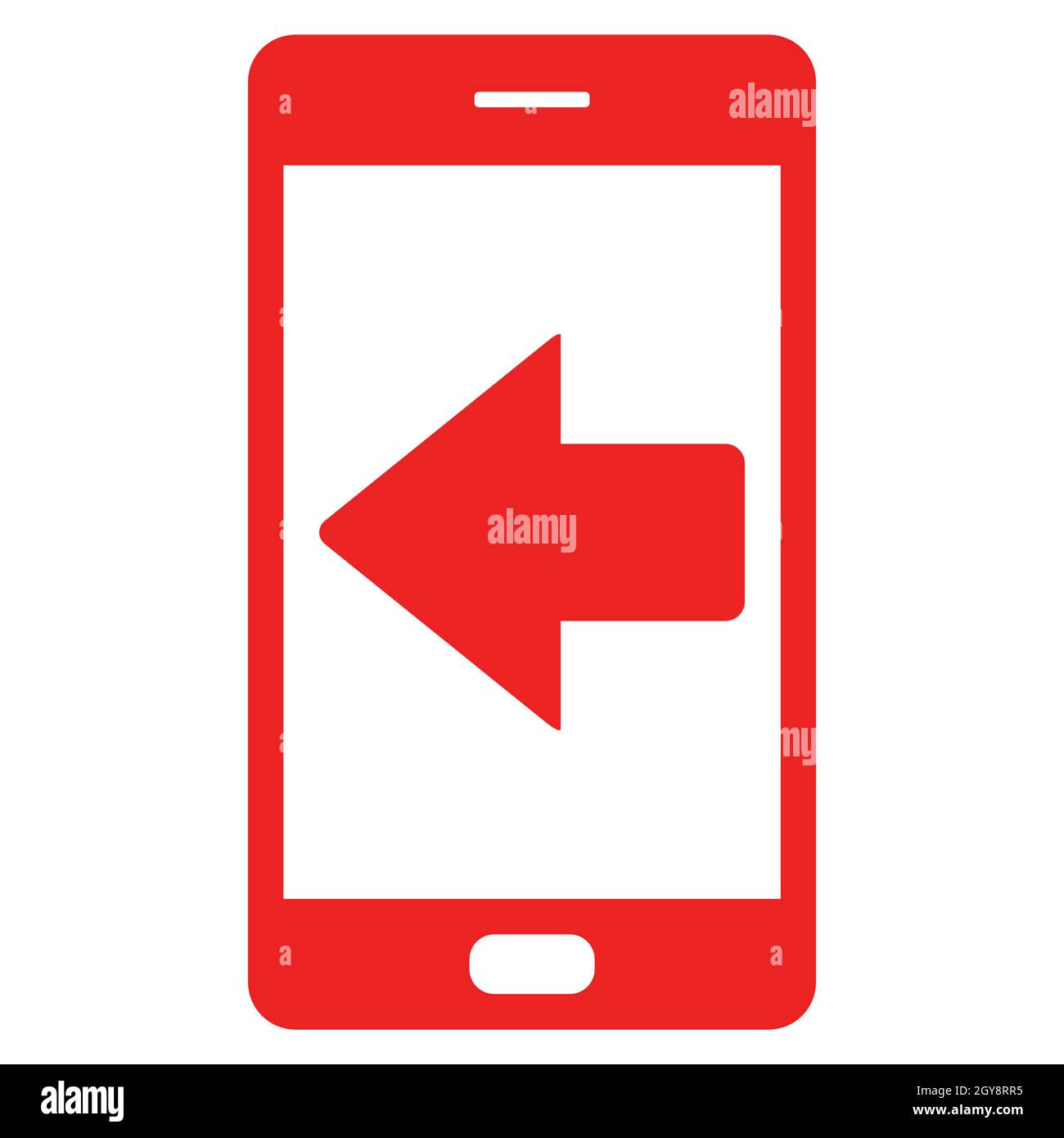 Left arrow smartphone Cut Out Stock Images & Pictures - Alamy