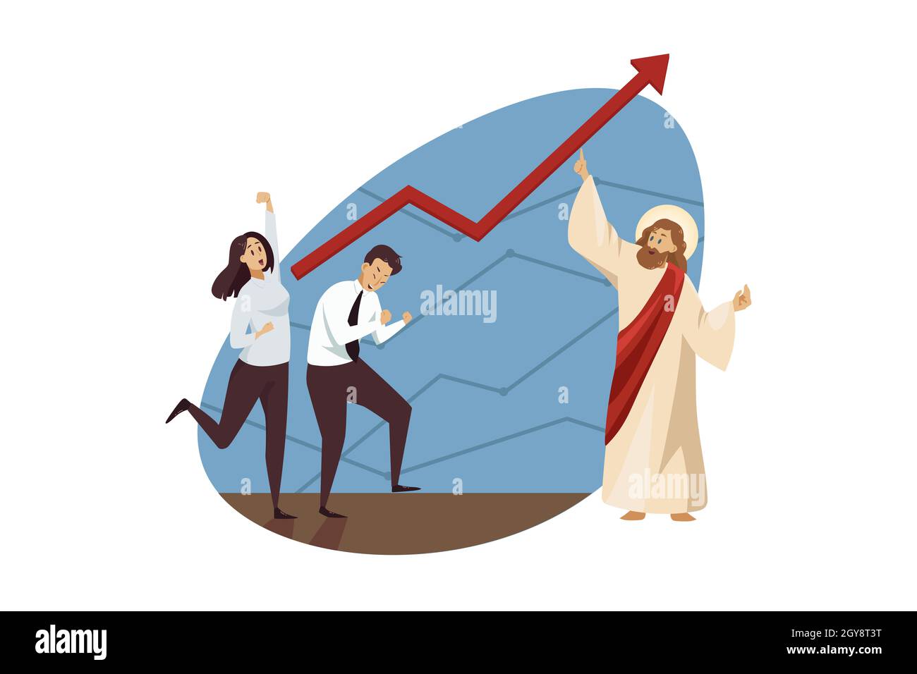 Teamwork, startup, religion, christianity, business concept. Jesus ...