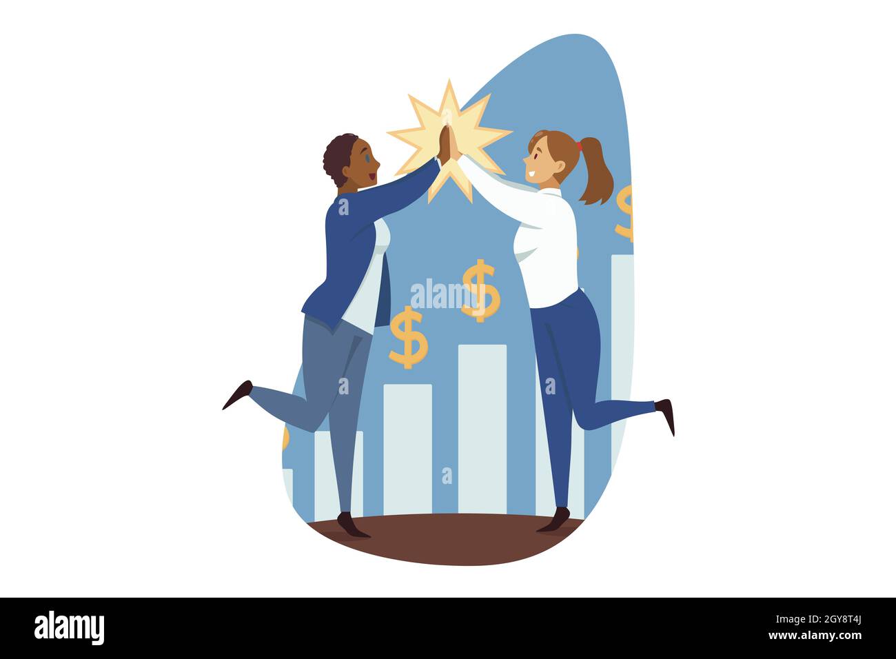 Success, goal achievement, winning, teamwork, business concept. Team of ...