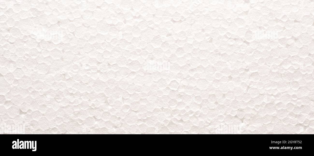 Texture of polystyrene board, close up as background, packing or ...