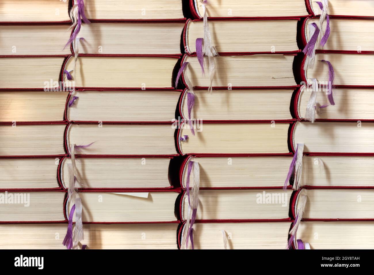 Stacked hymn books hi-res stock photography and images - Alamy