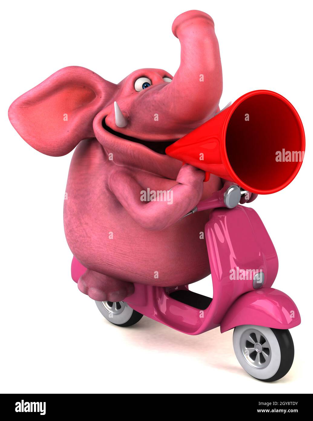 Fun elephant - 3D Illustration Stock Photo - Alamy