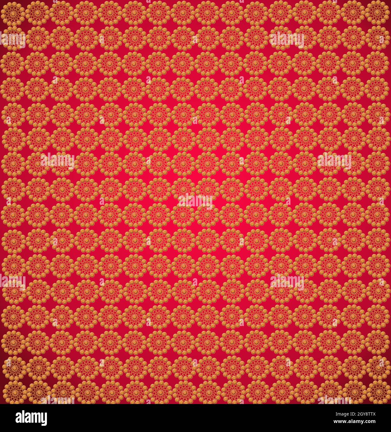 wallpapers with round abstract red golden patterns. Texture with golden ...