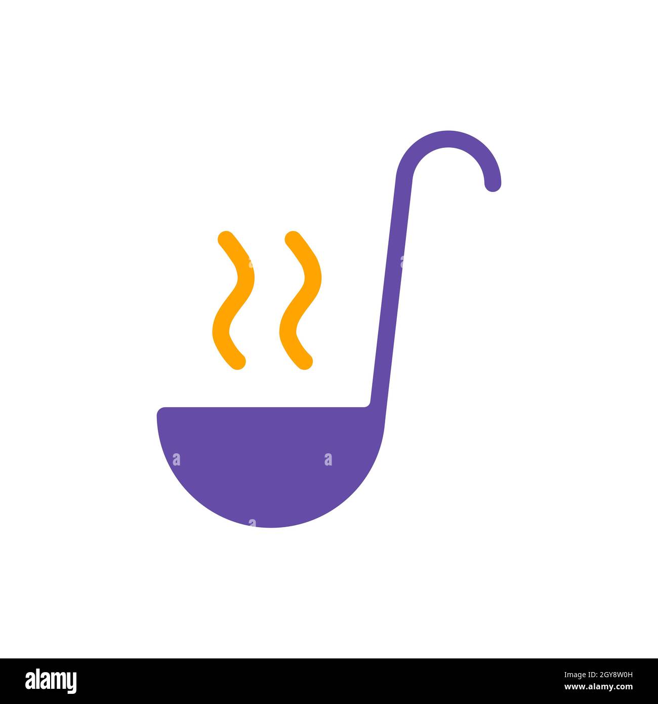 Soup ladle vector glyph icon. Kitchen appliance. Graph symbol for ...