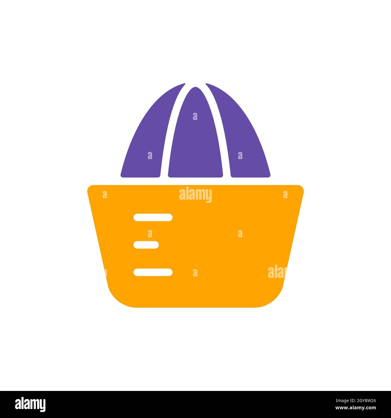 Lemon squeezer vector glyph icon. Kitchen appliance. Graph symbol for ...