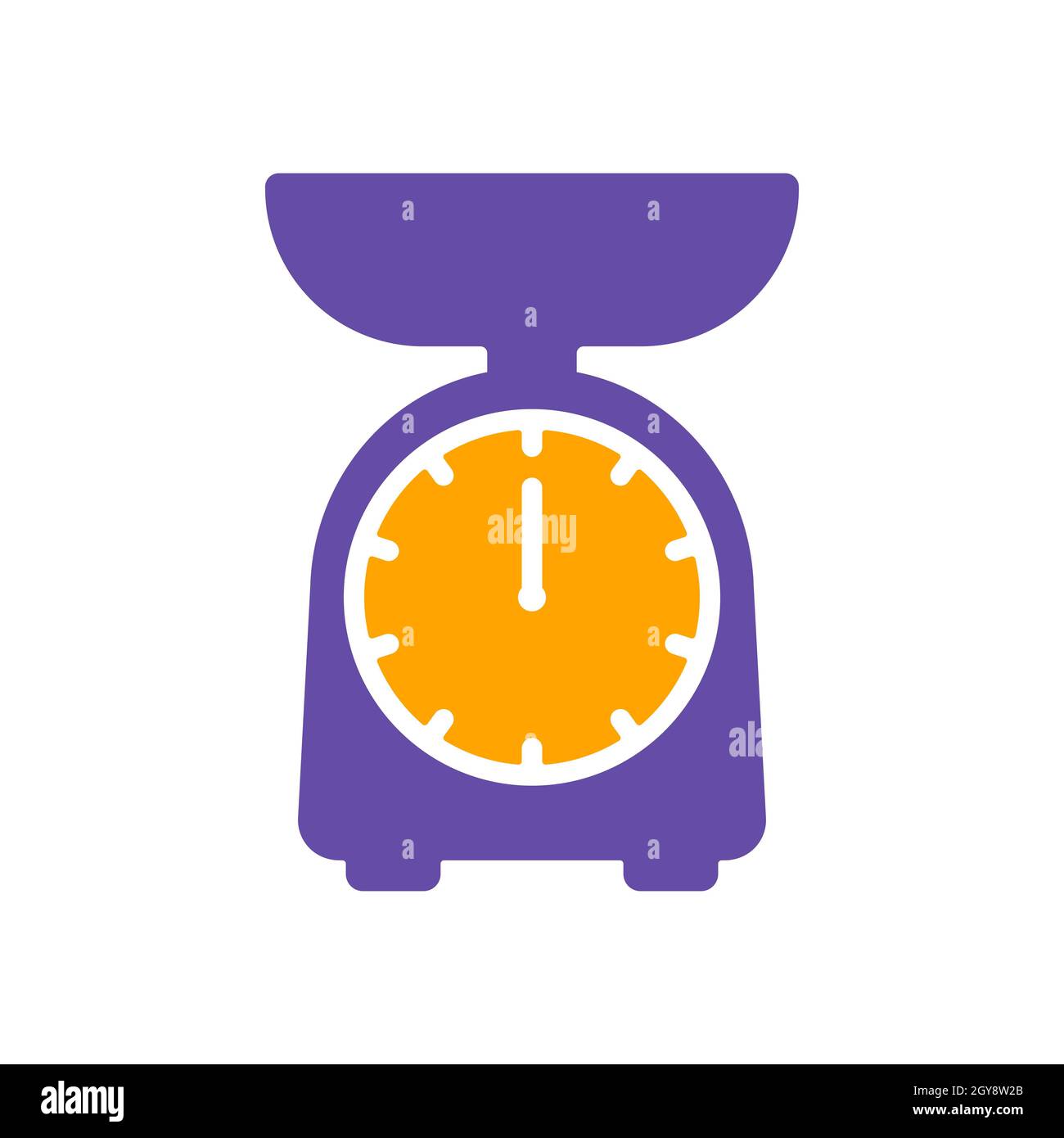 Scales vector glyph icon. Kitchen appliance. Graph symbol for cooking ...