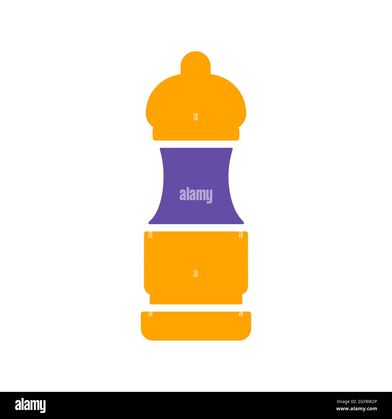 Pepper mill spice grinder vector glyph icon. Kitchen appliance. Graph ...