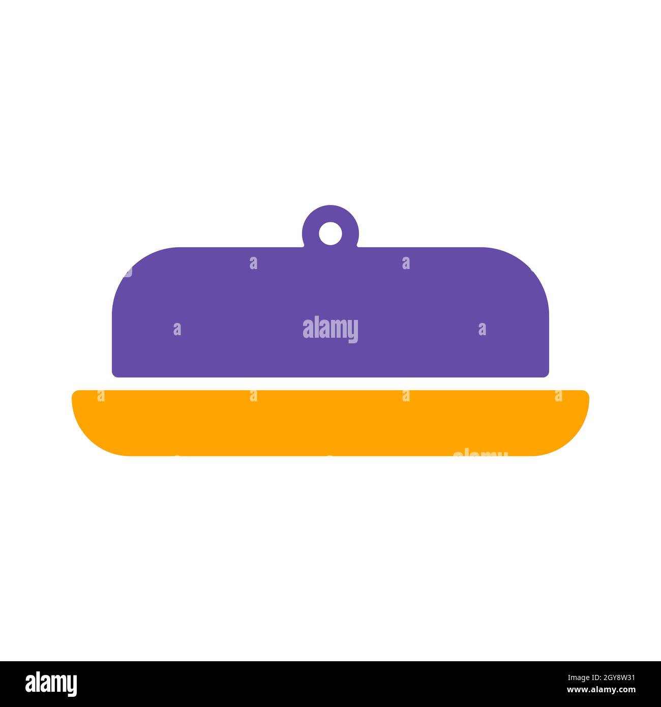 Butter dish vector glyph icon. Kitchen appliance. Graph symbol for ...