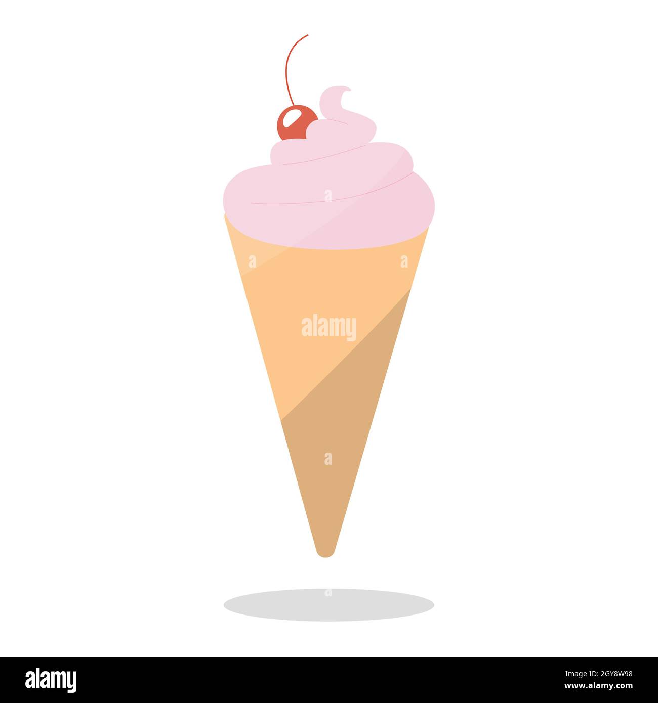 Realistic ice cream on white background - Vector illustration Stock ...