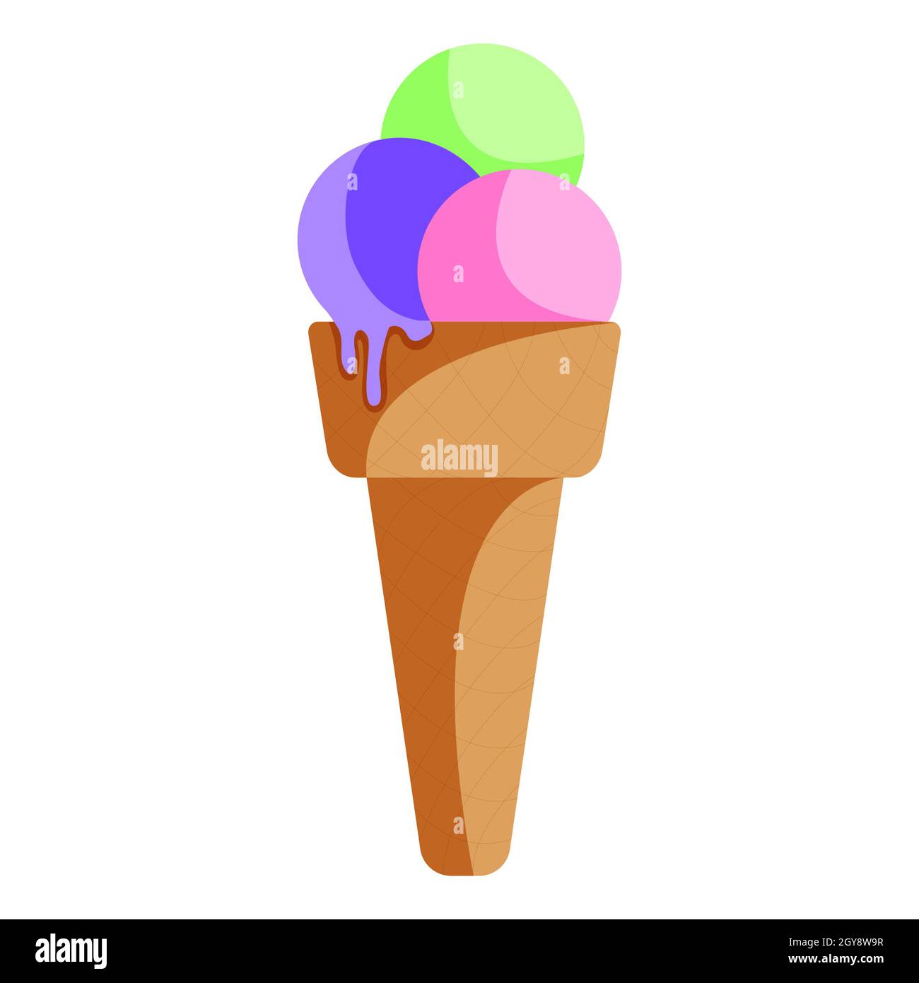Realistic ice cream on white background - Vector illustration Stock ...