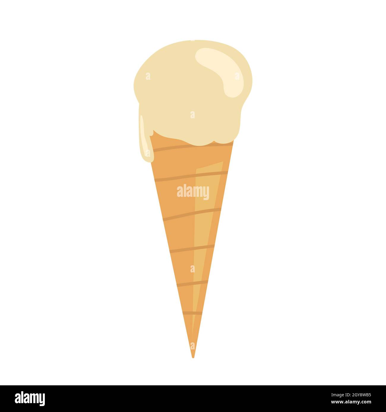 Realistic ice cream on white background - Vector illustration Stock ...
