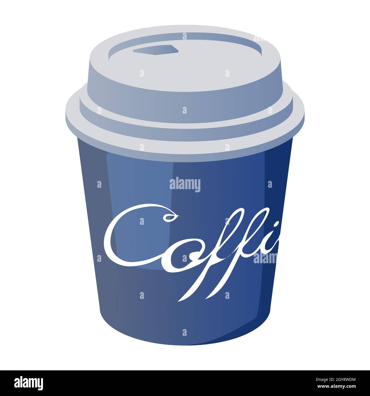 Realistic glass of fresh coffee on white background - Vector ...