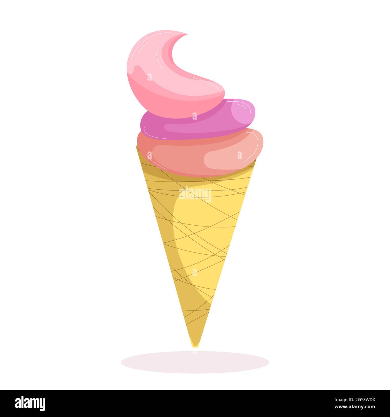 Realistic ice cream on white background - Vector illustration Stock ...