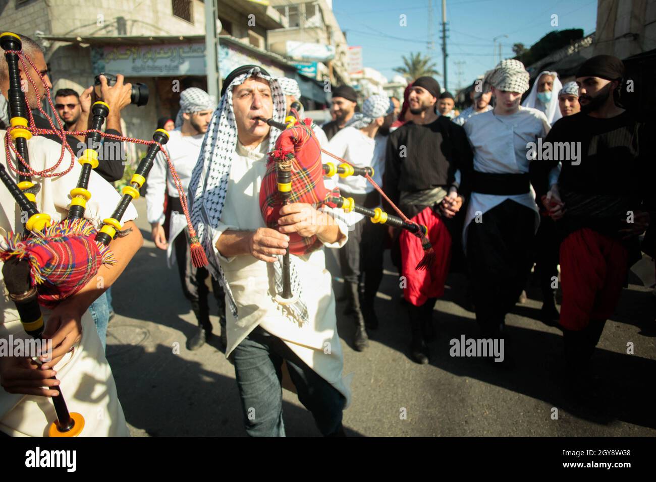 Gaza, Palestine. 07th Oct, 2021. The Palestinians celebrate the ...