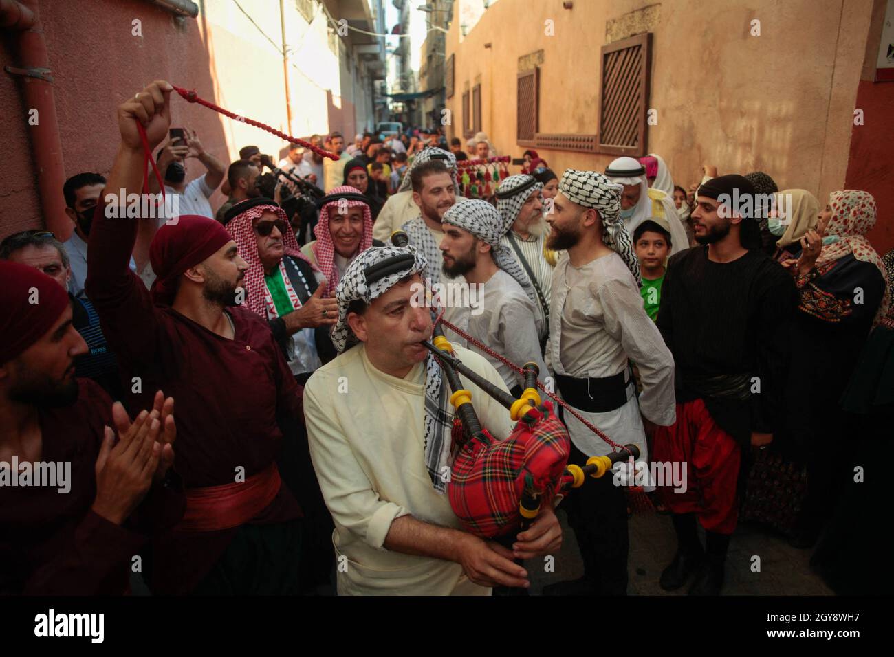 Gaza, Palestine. 07th Oct, 2021. The Palestinians celebrate the ...