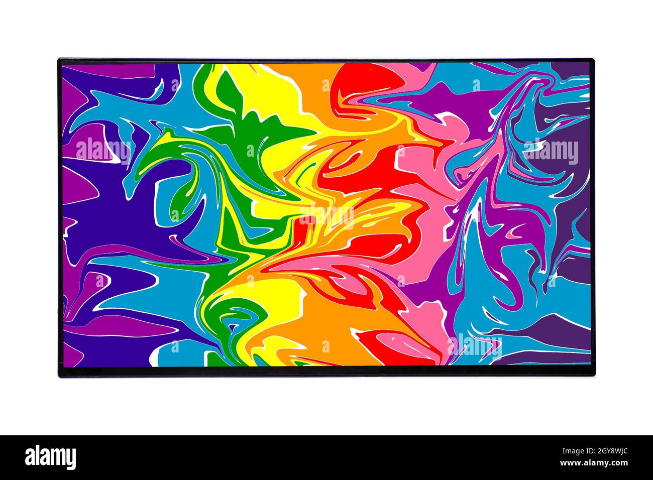 Ultra High Definition monitor for wall hanging. Multi colorful ...