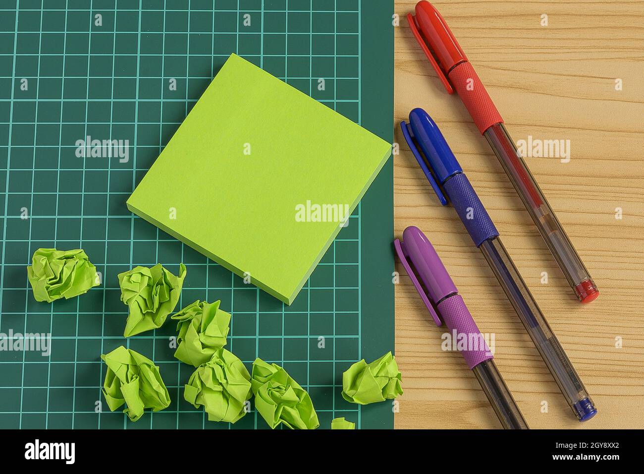 Multiple Assorted Collection Office Stationery Photo Placed Over Table ...