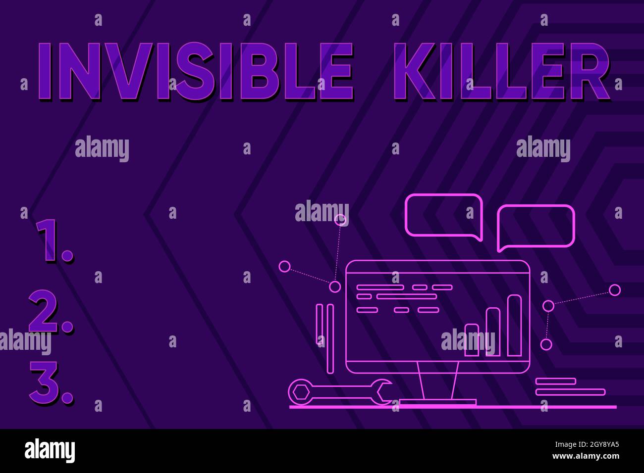 Text sign showing Invisible Killer, Word for presence into the air of a ...