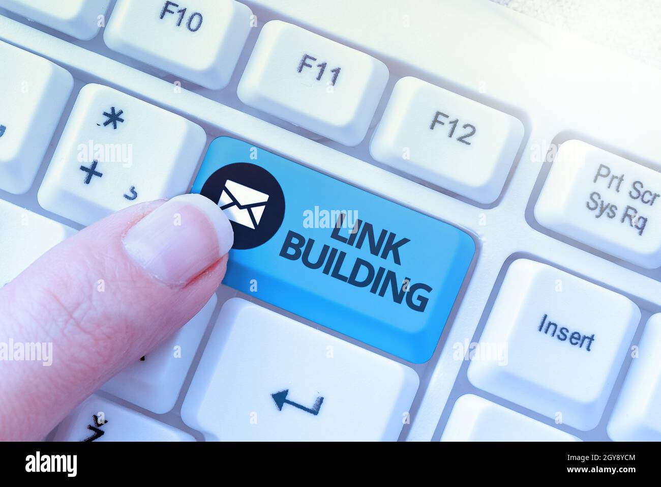 Hand writing sign Link Building, Concept meaning SEO Term Exchange ...