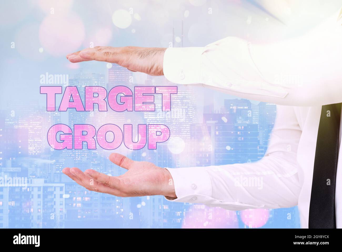 Hand writing sign Target Group, Word for Particular showing that an ...