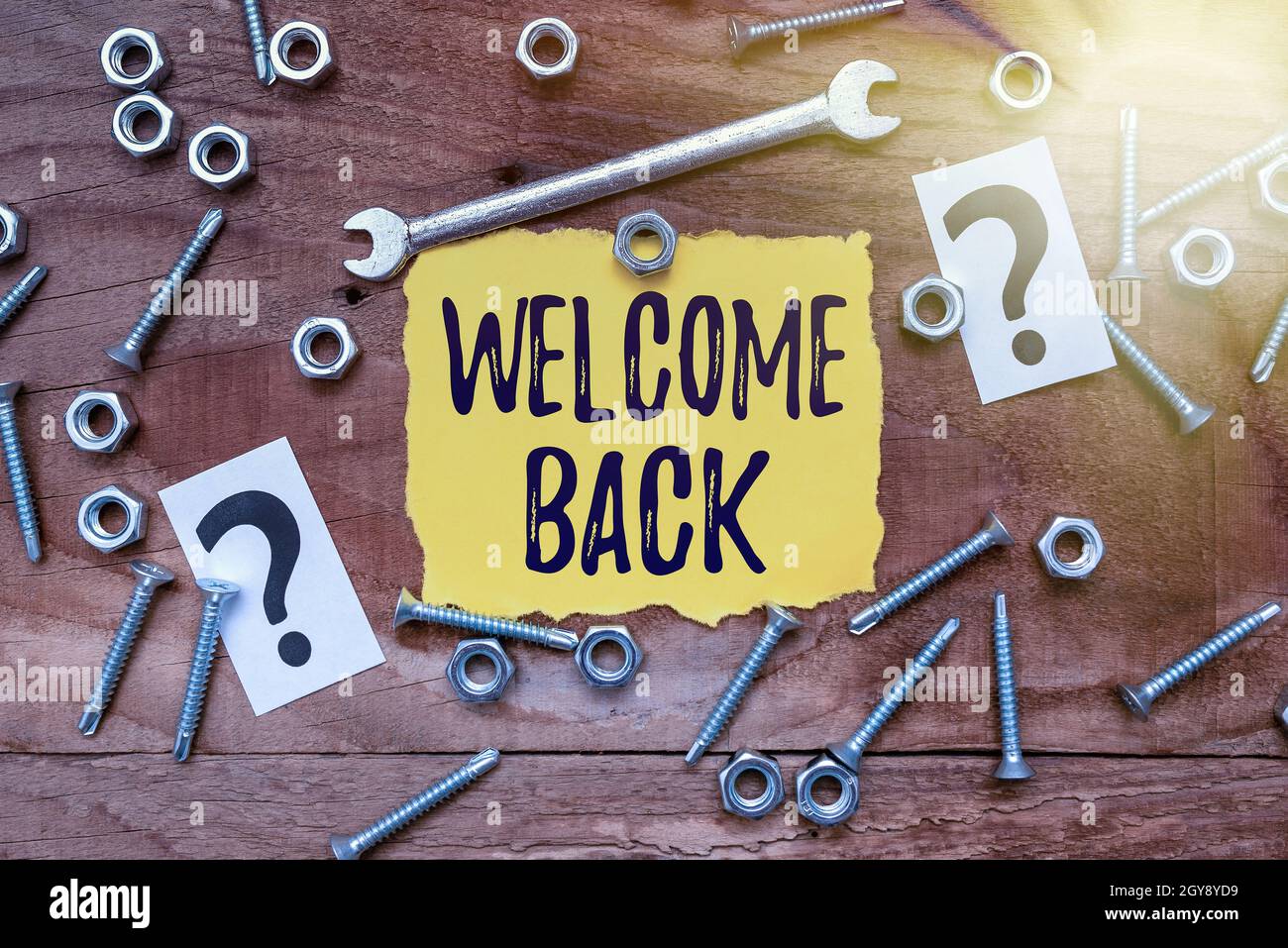 Text caption presenting Welcome Back, Business approach Warm Greetings ...