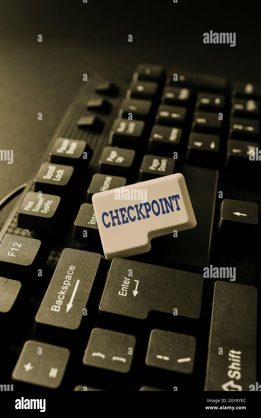 Hand writing sign Checkpoint, Business concept manned entrance, where ...